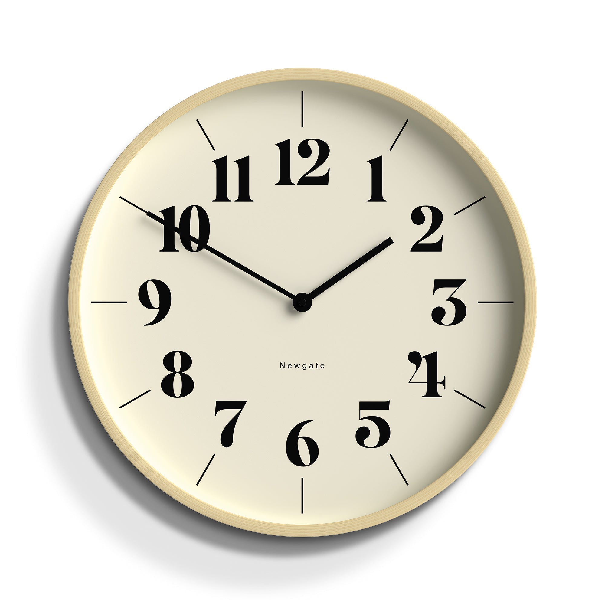 Newgate Mr Clarke Hopscotch Pale Wood Wall Clock Cream Dial – Oh Clocks