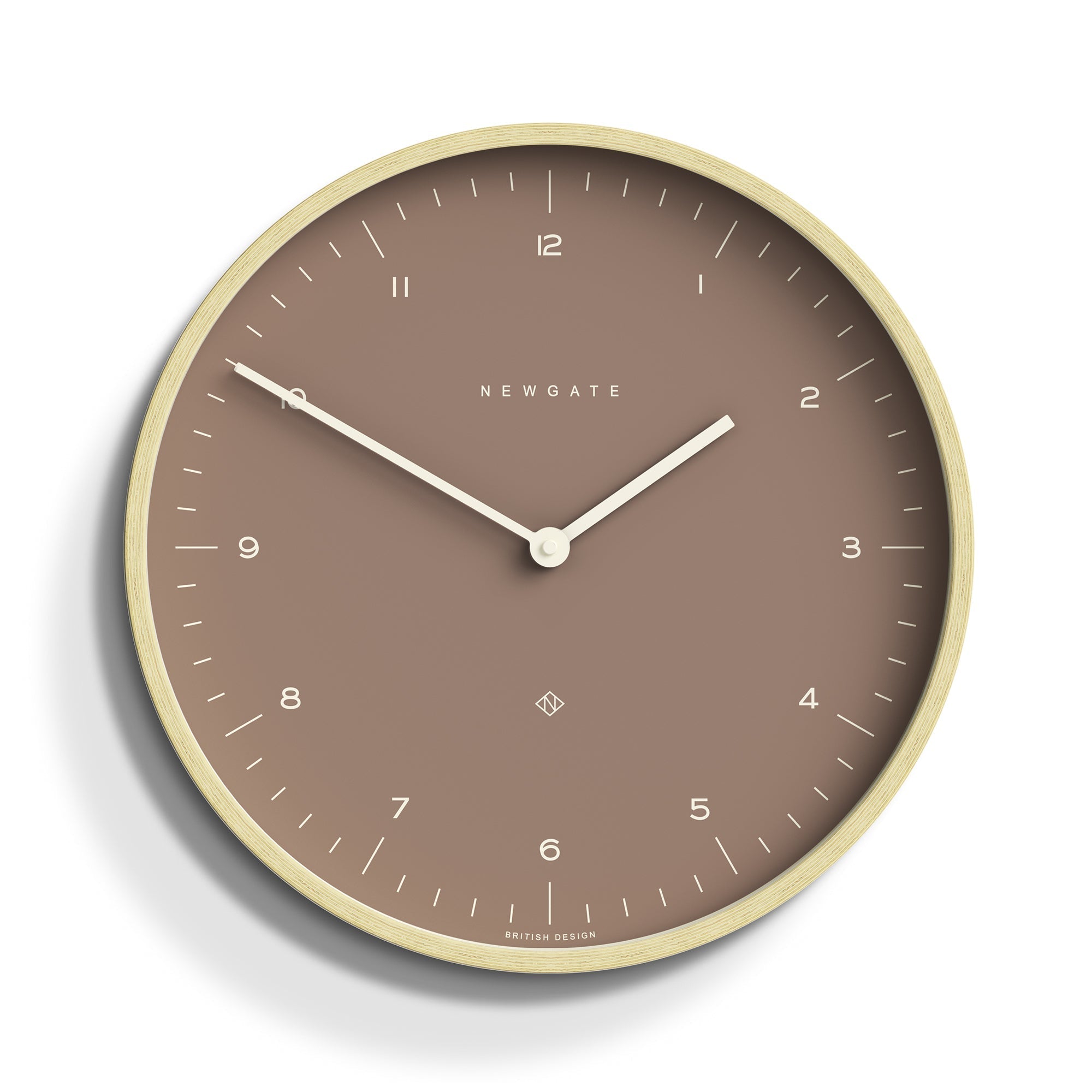 Buy Newgate Mr Clarke Pale Wood Wall Clock Burnt Sienna Grey 41cm – Oh ...
