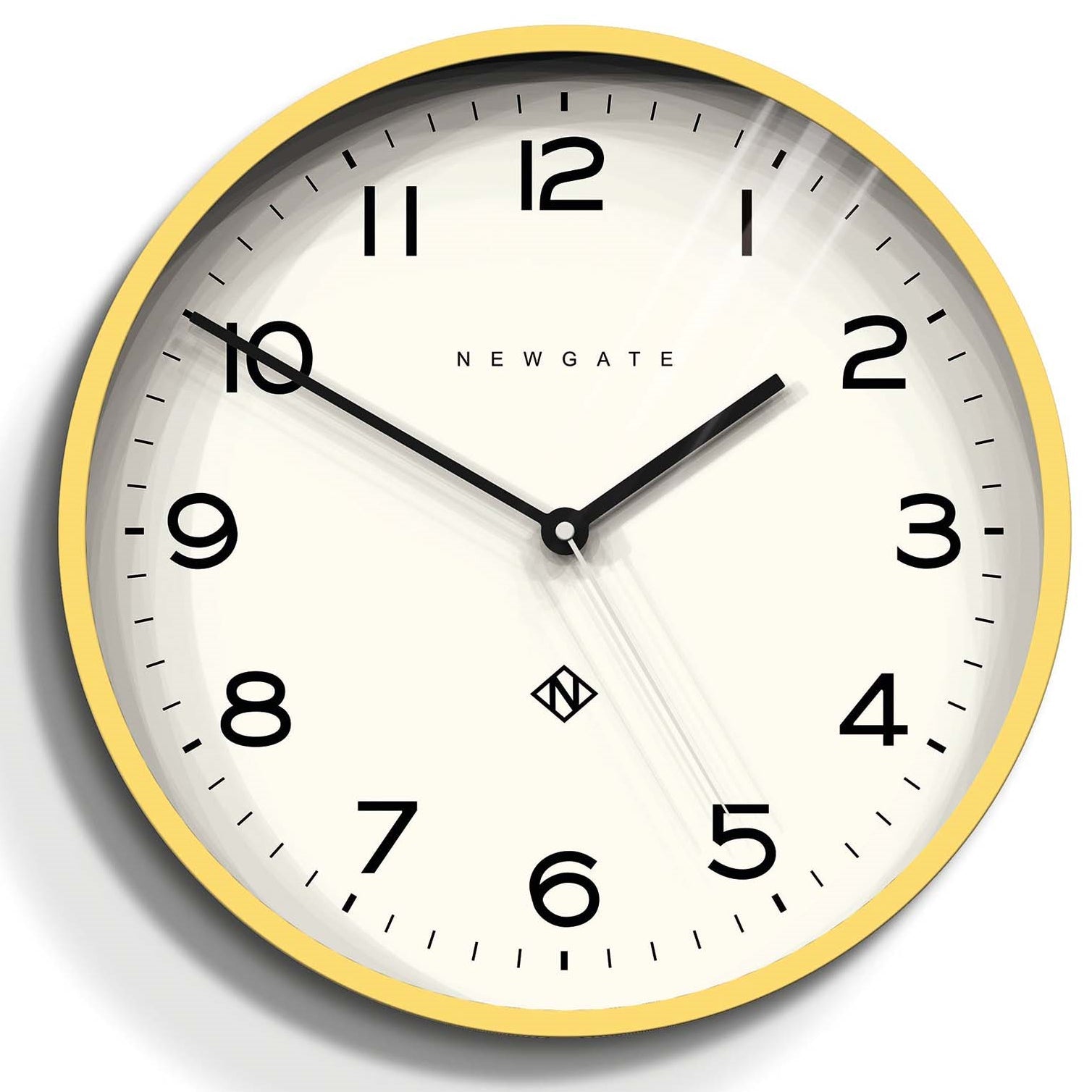 Buy Newgate Number Three Echo Wall Clock Silicone Yellow 37cm – Oh Clocks