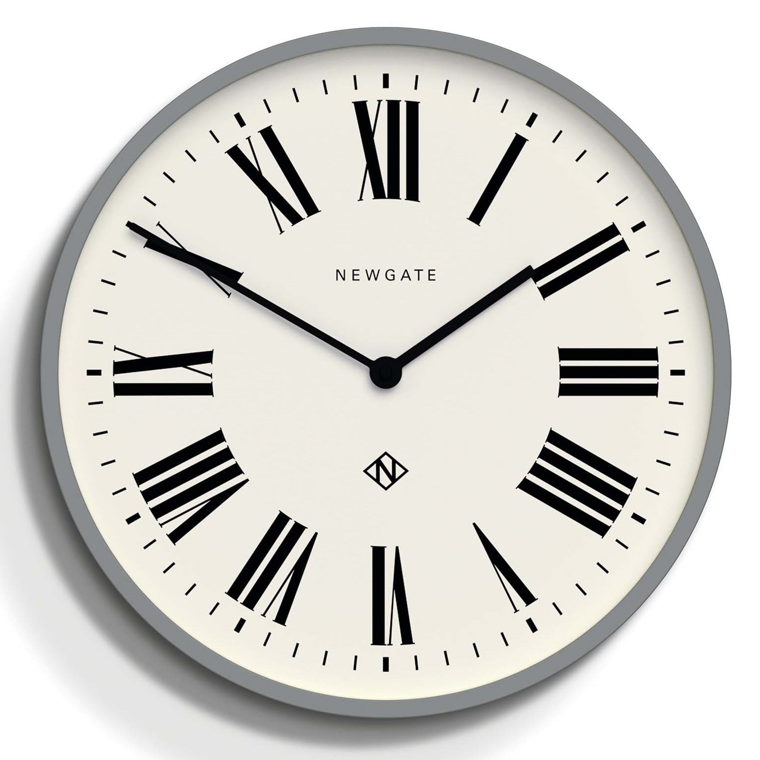 Buy Newgate Number Three Italian Wall Clock Grey 37cm Online – Oh Clocks