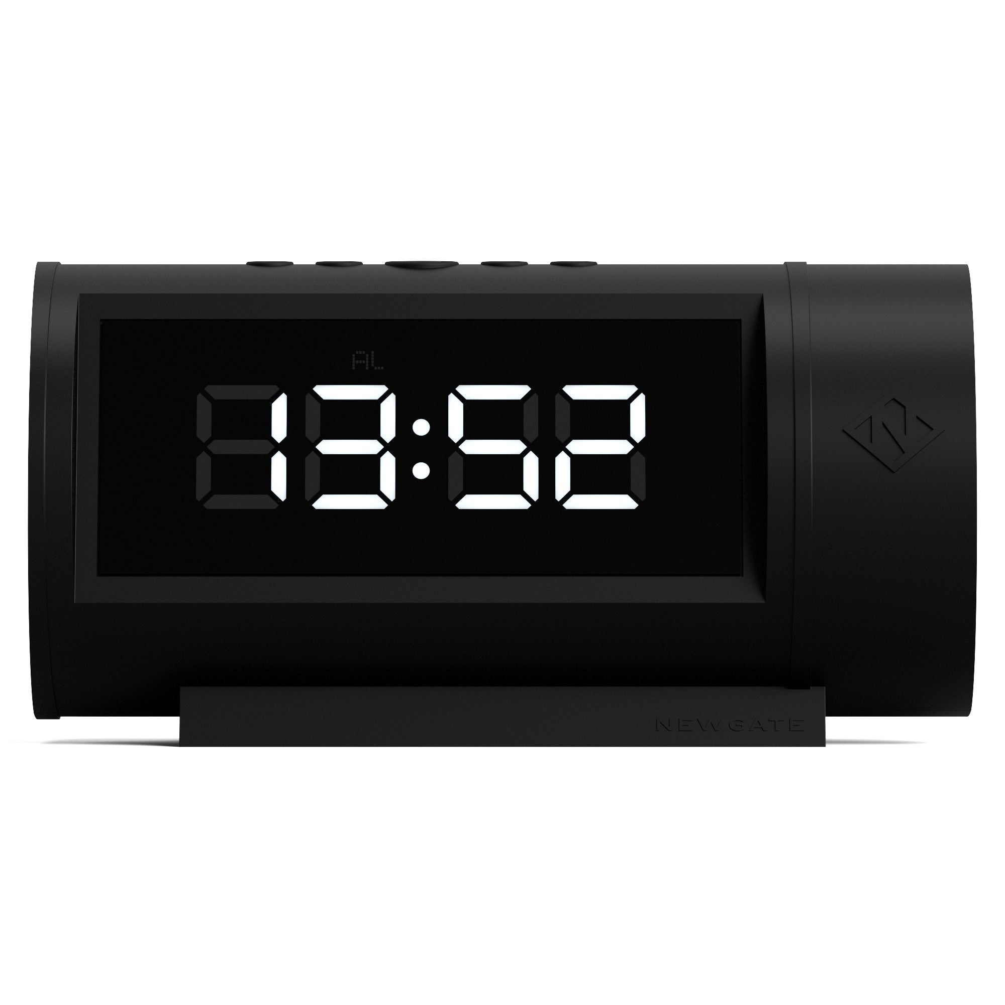 Buy Newgate Pil Tubular LED Alarm Clock Black 18cm Online – Oh Clocks