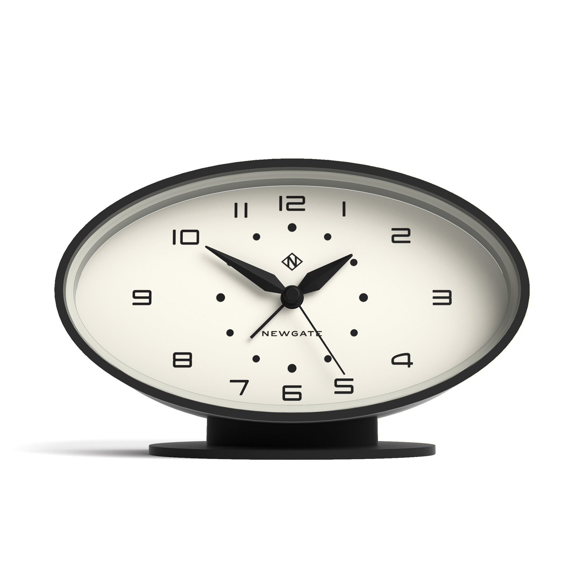 Buy Newgate Ronnie Retro Oval Alarm Clock Black 16cm Online – Oh Clocks