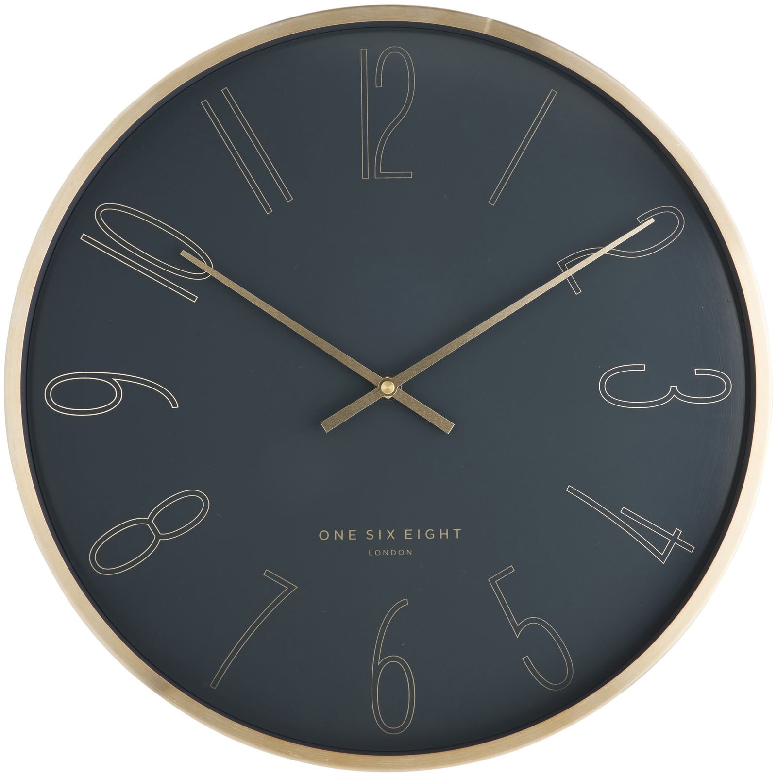 Buy One Six Eight London Astrid Wall Clock Charcoal Grey 40cm – Oh Clocks