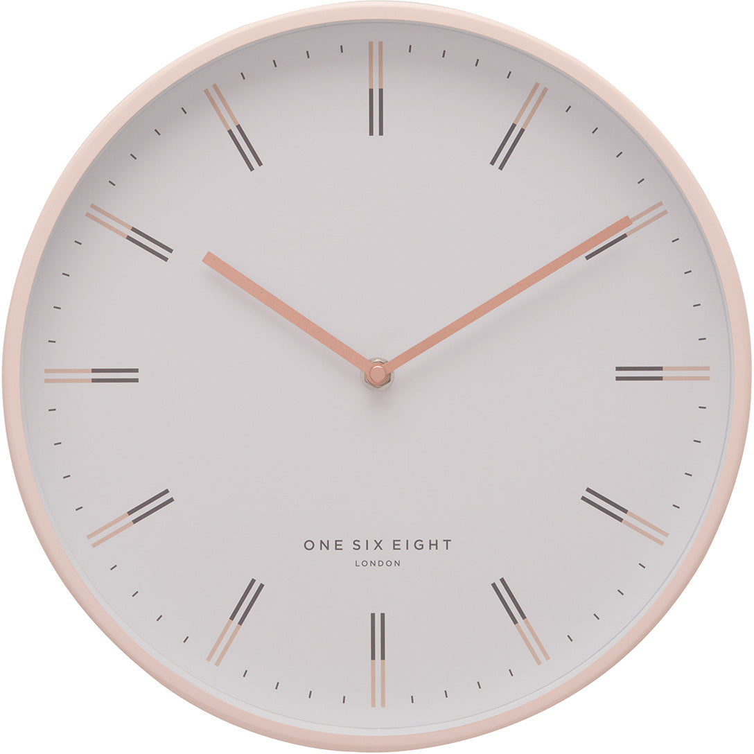 Buy One Six Eight London Ellie Wall Clock Blush 30cm Online – Oh Clocks