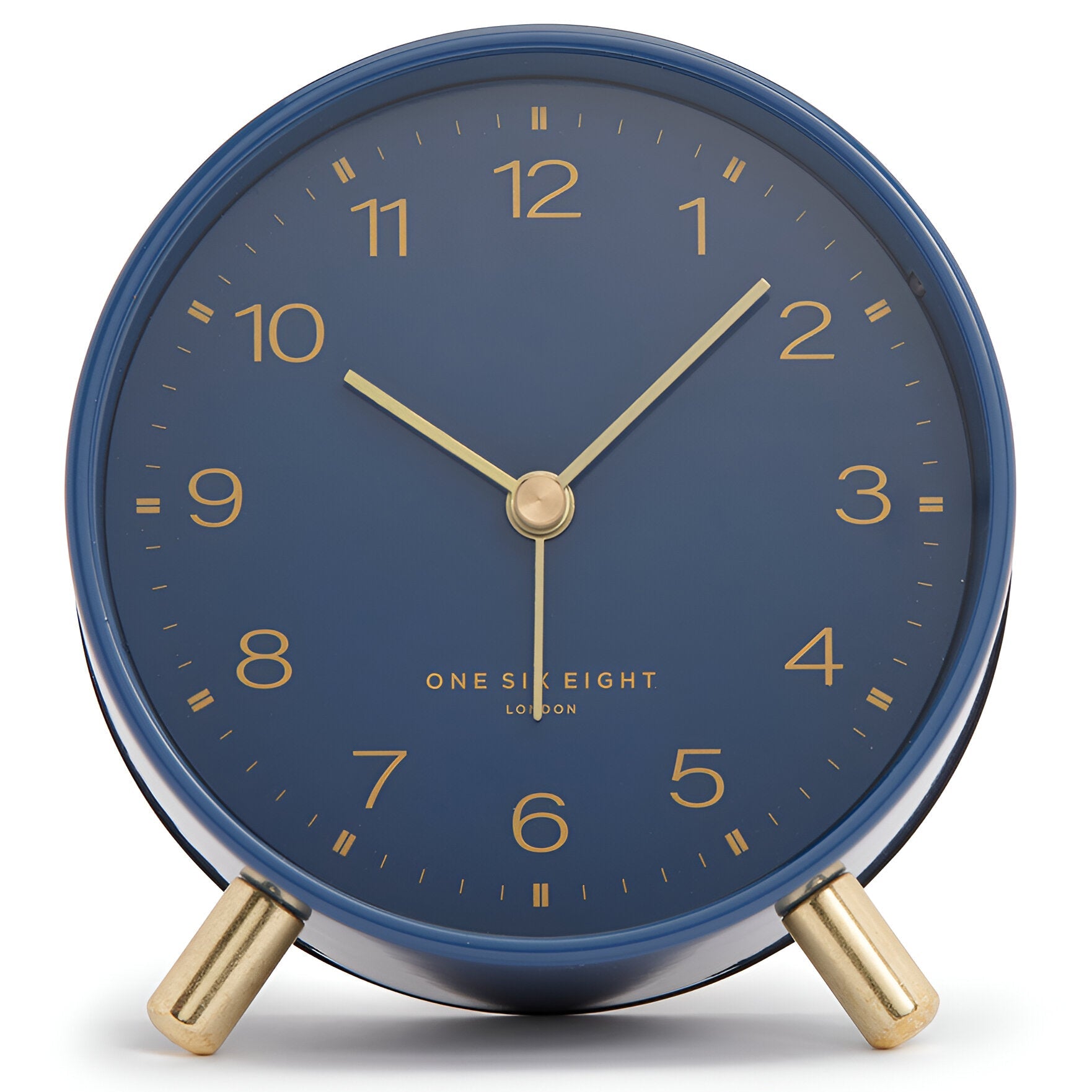 Buy One Six Eight London Jasper Metal Alarm Clock Navy Blue 11cm – Oh ...