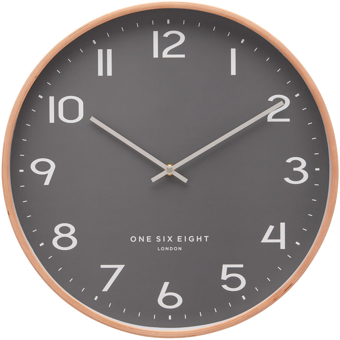 Buy One Six Eight London Olivia Wall Clock Grey 41cm Online – Oh Clocks