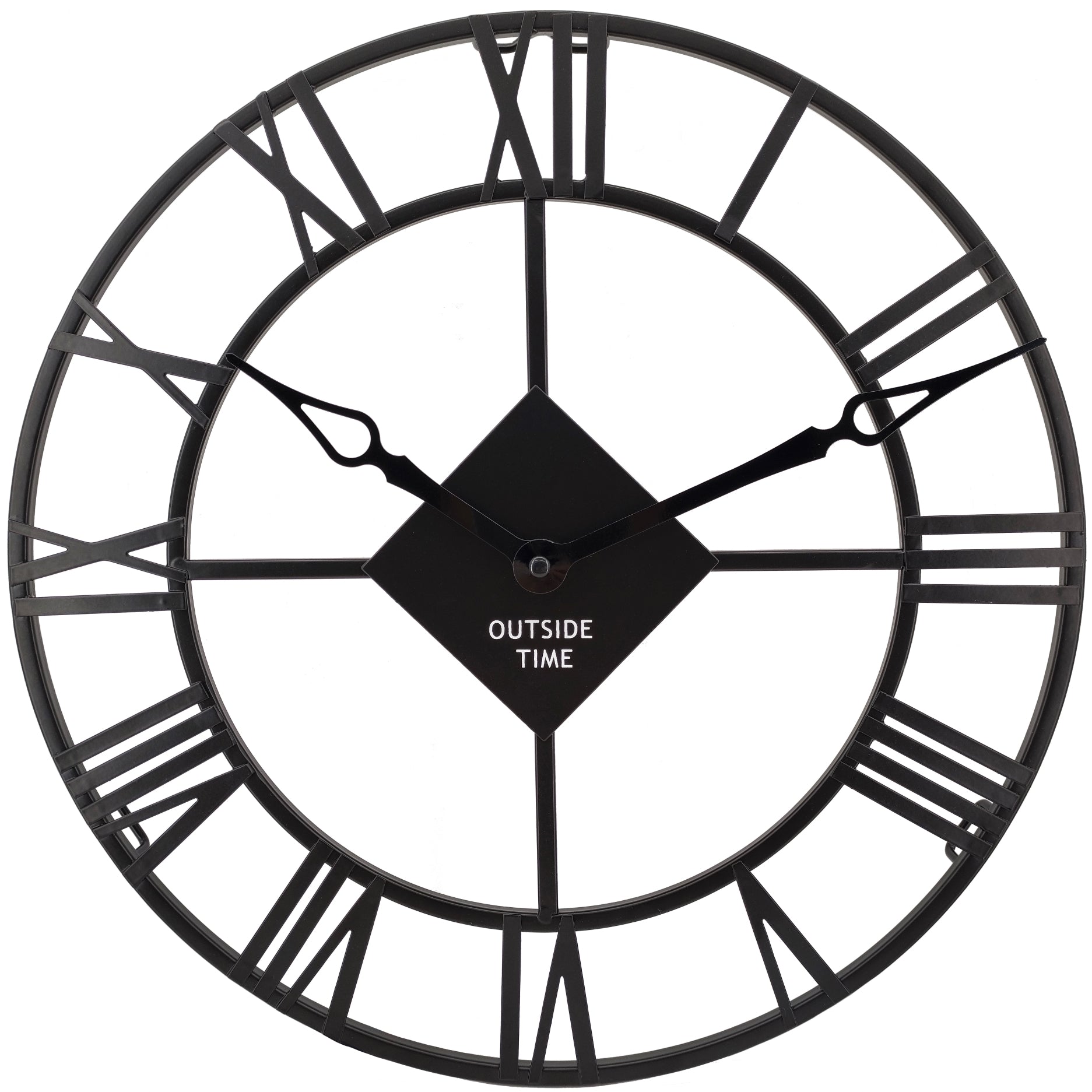 Newport Aluminum Outdoor Waterproof Skeleton Roman Wall Clock – Oh Clocks