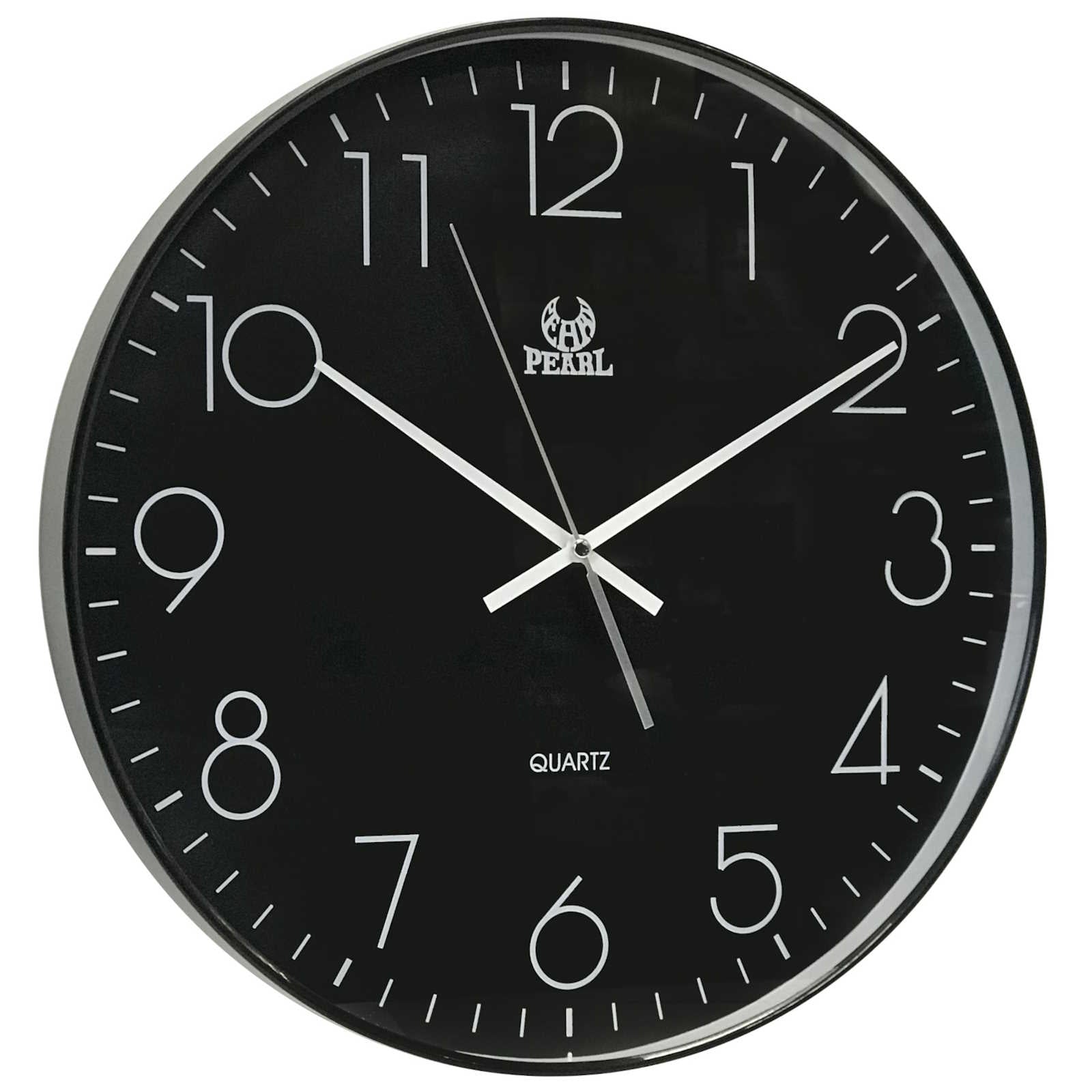 Buy Pearl Time Kristoff Classic Wall Clock Black 38cm Online – Oh Clocks
