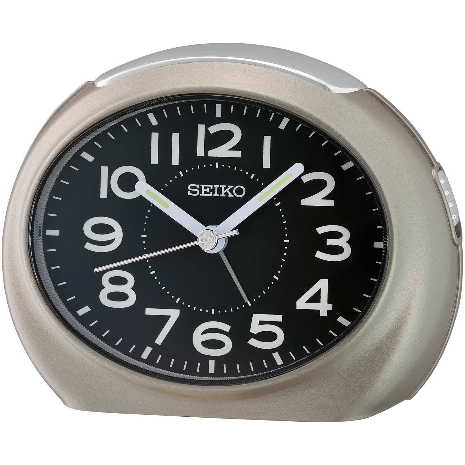 Buy Seiko Gilbert Bedside Table Alarm Clock Grey 12cm Online – Oh Clocks
