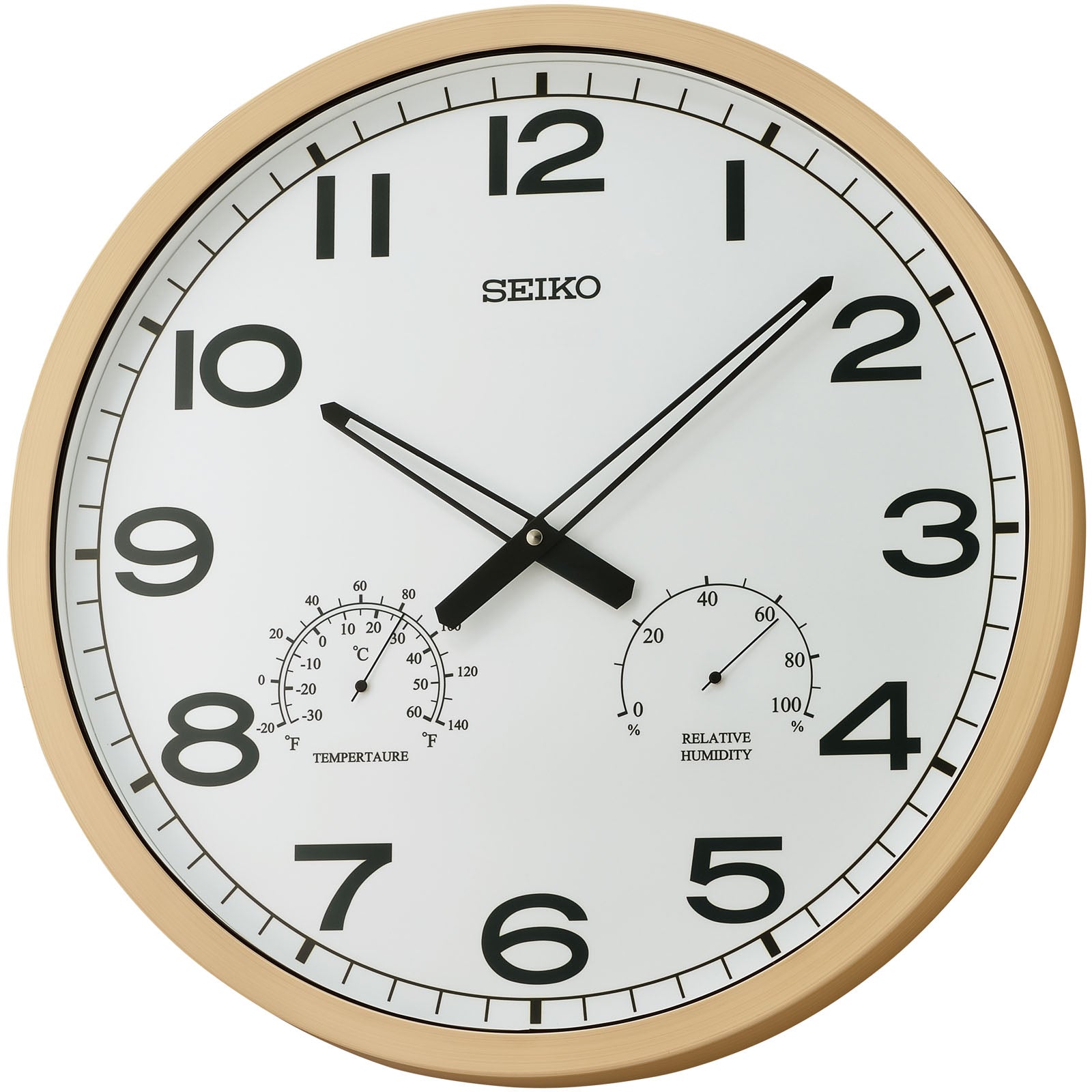 Buy Seiko Idris Temp Hygro Indoor Outdoor Wall Clock 51cm Online – Oh ...