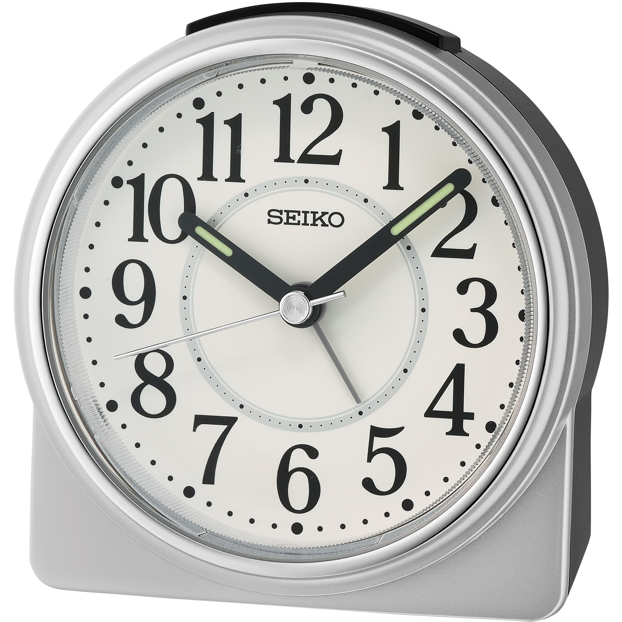 Buy Seiko John Alarm Clock Silver 12cm Online – Oh Clocks