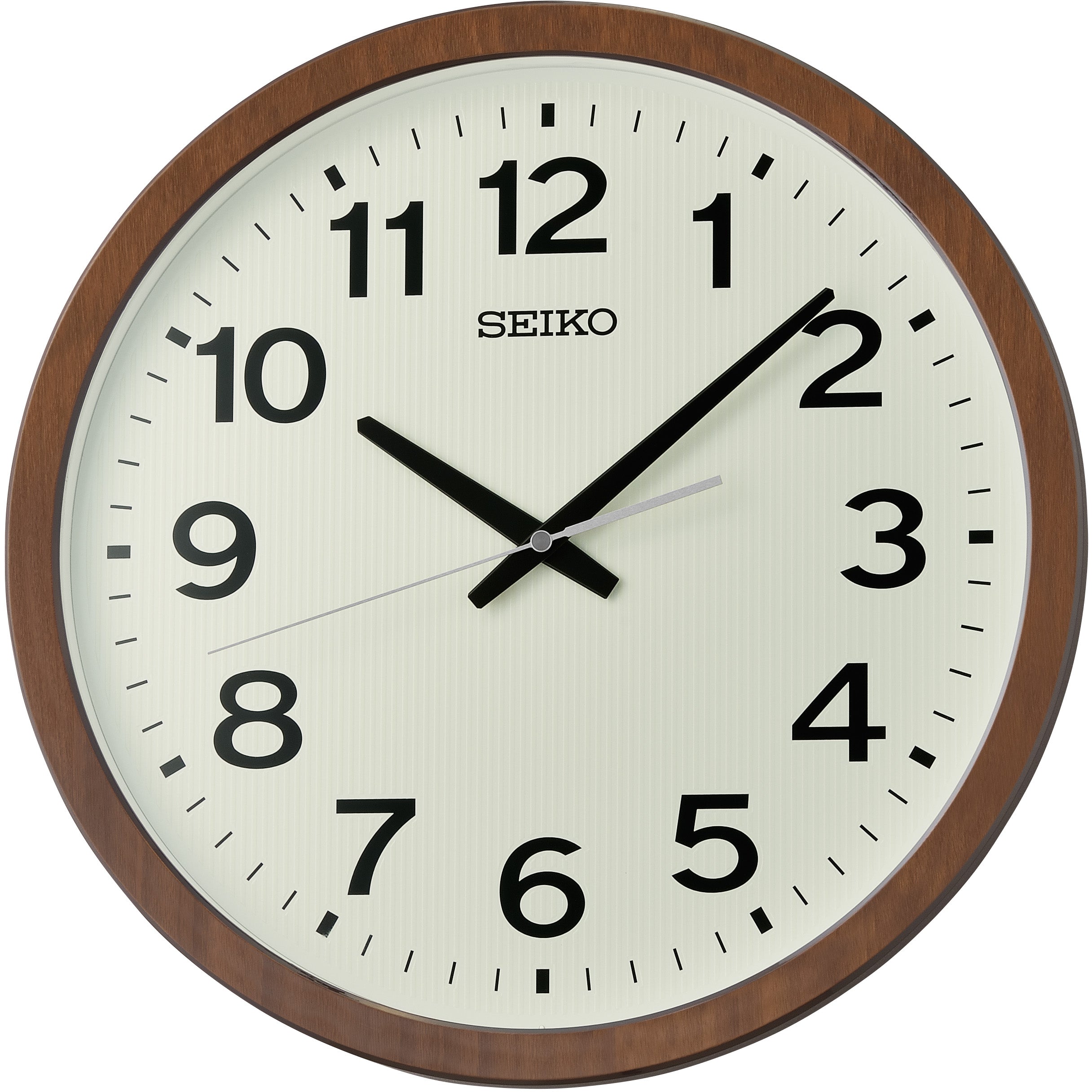 Buy Seiko Luna Glow In The Dark Wall Clock Brown 40cm Online – Oh Clocks