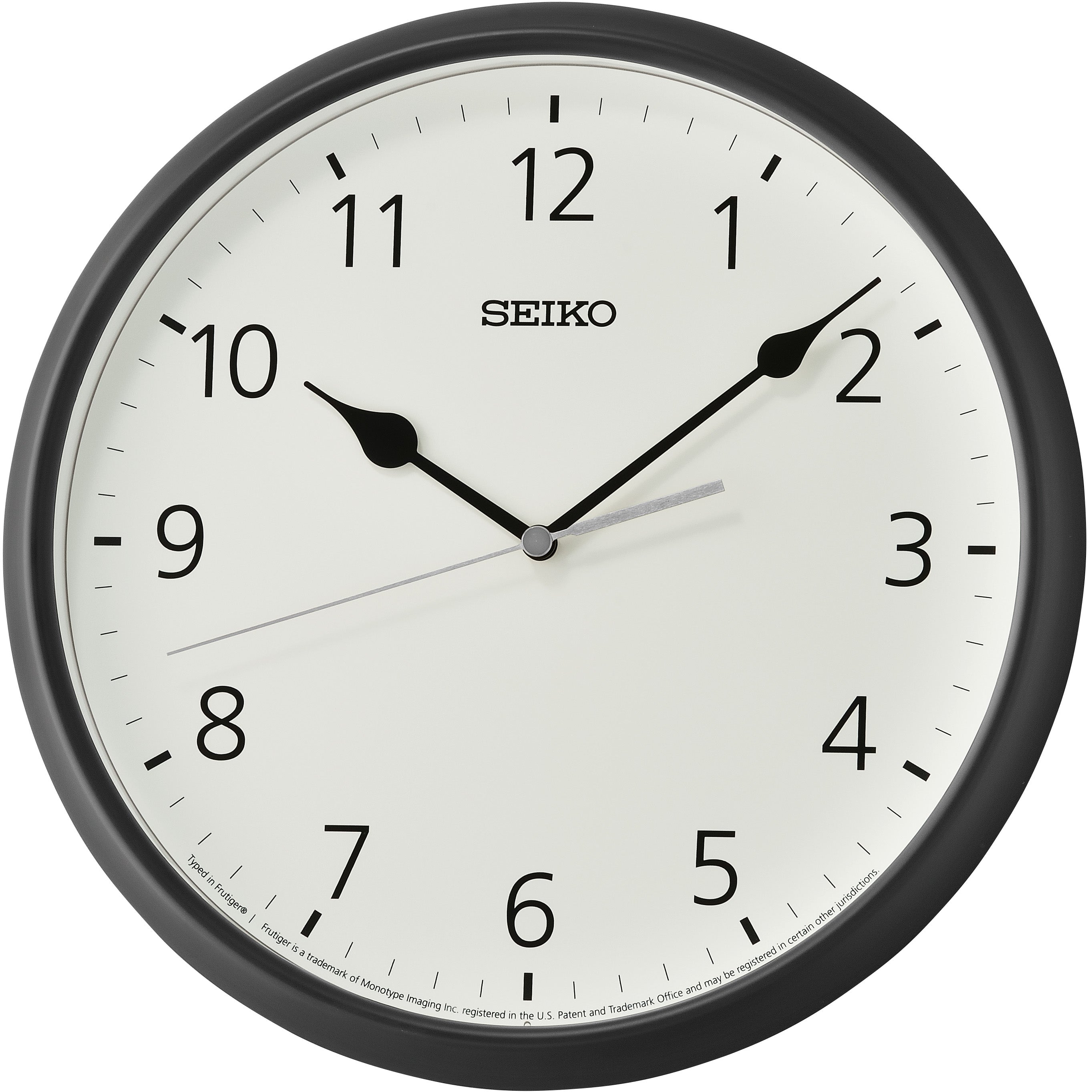 Buy Seiko Nate Wall Clock Black 28cm Online – Oh Clocks