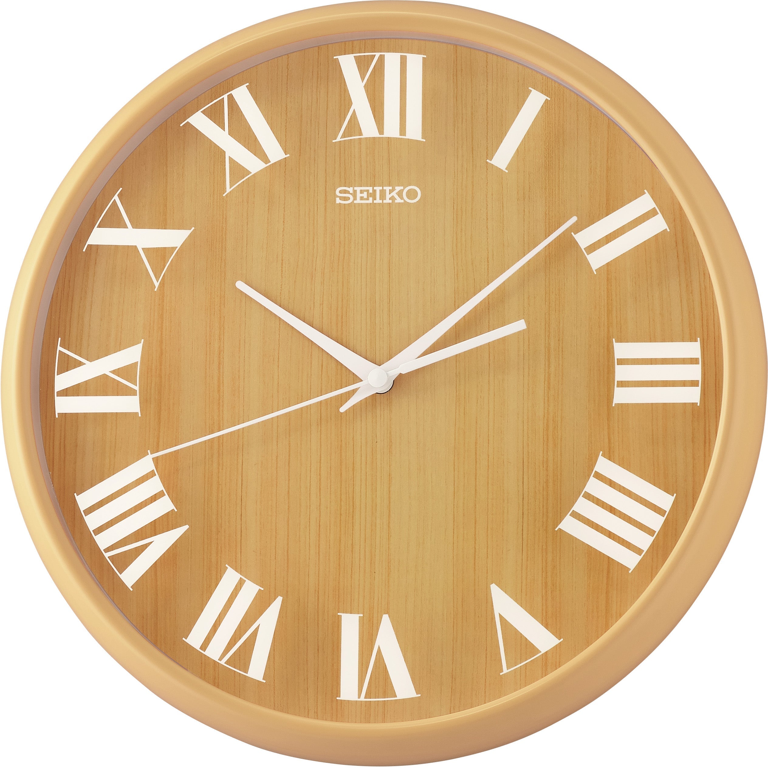 Buy Seiko Rhys Wall Clock Light Brown 31cm Online – Oh Clocks