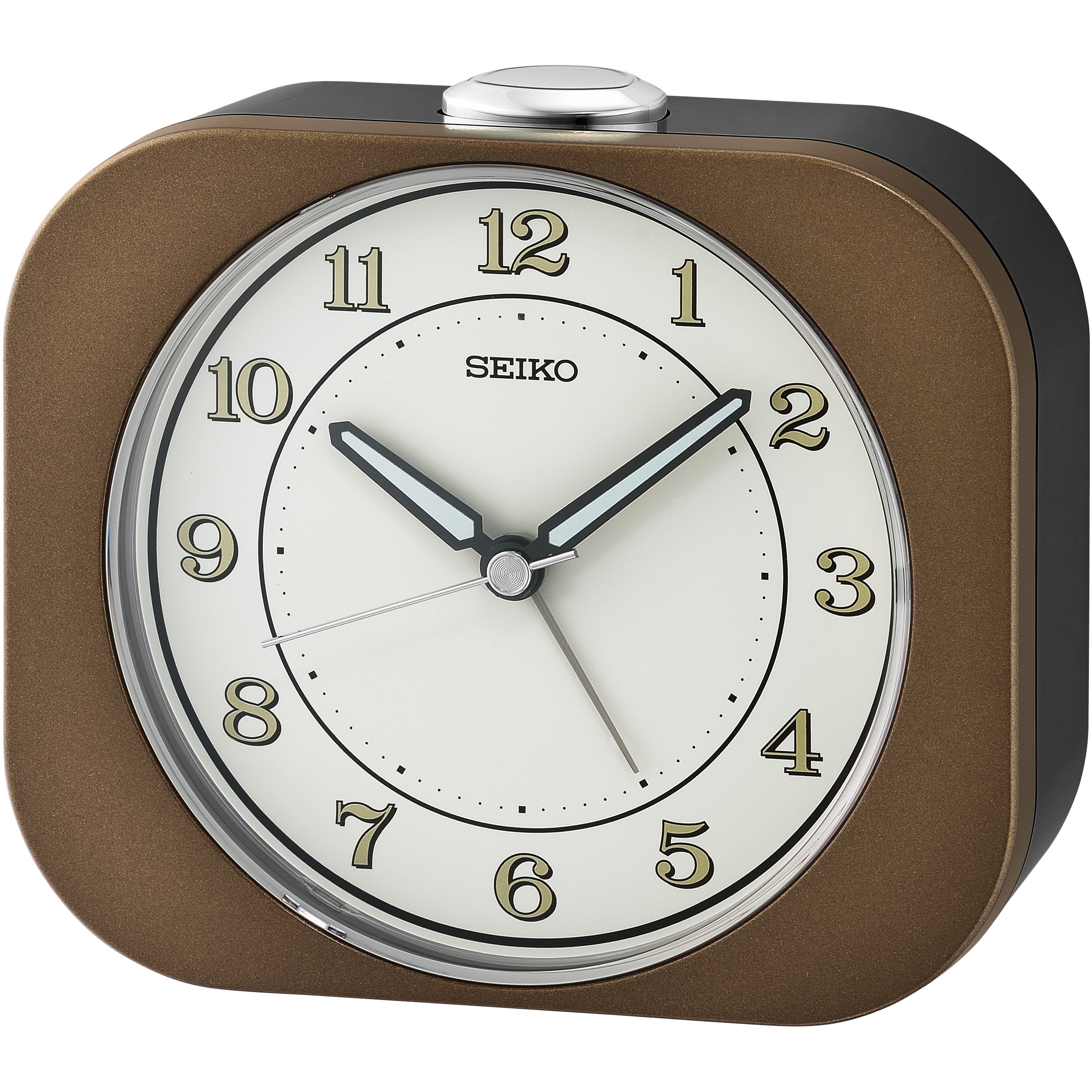 Buy Seiko Rico Alarm Clock Brown 12cm Online – Oh Clocks