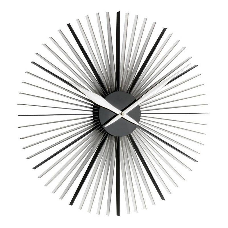 Buy TFA Daisy Wall Clock Transparent Black 50cm Online | Oh Clocks