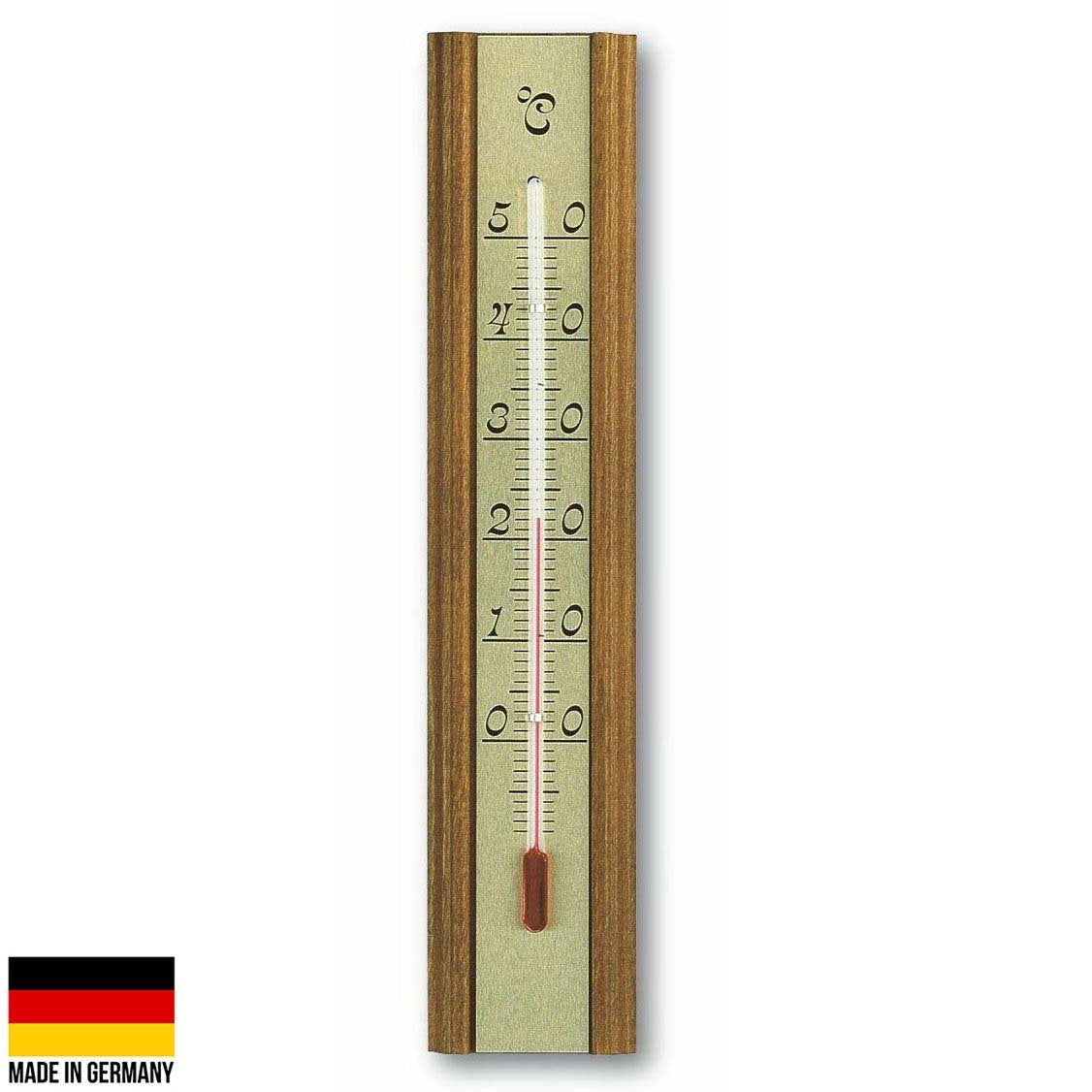 Buy TFA Mccoy Solid Oak Wood Analogue Thermometer 20cm Online – Oh Clocks