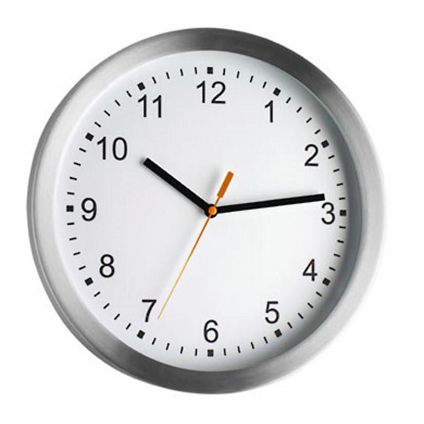 Buy TFA Silver Frame Black Numbers Wall Clock 30cm Online | Oh Clocks