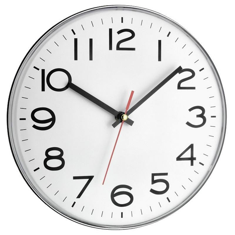 Buy TFA Slimline Silver Frame Wall Clock 28cm Online | Oh Clocks