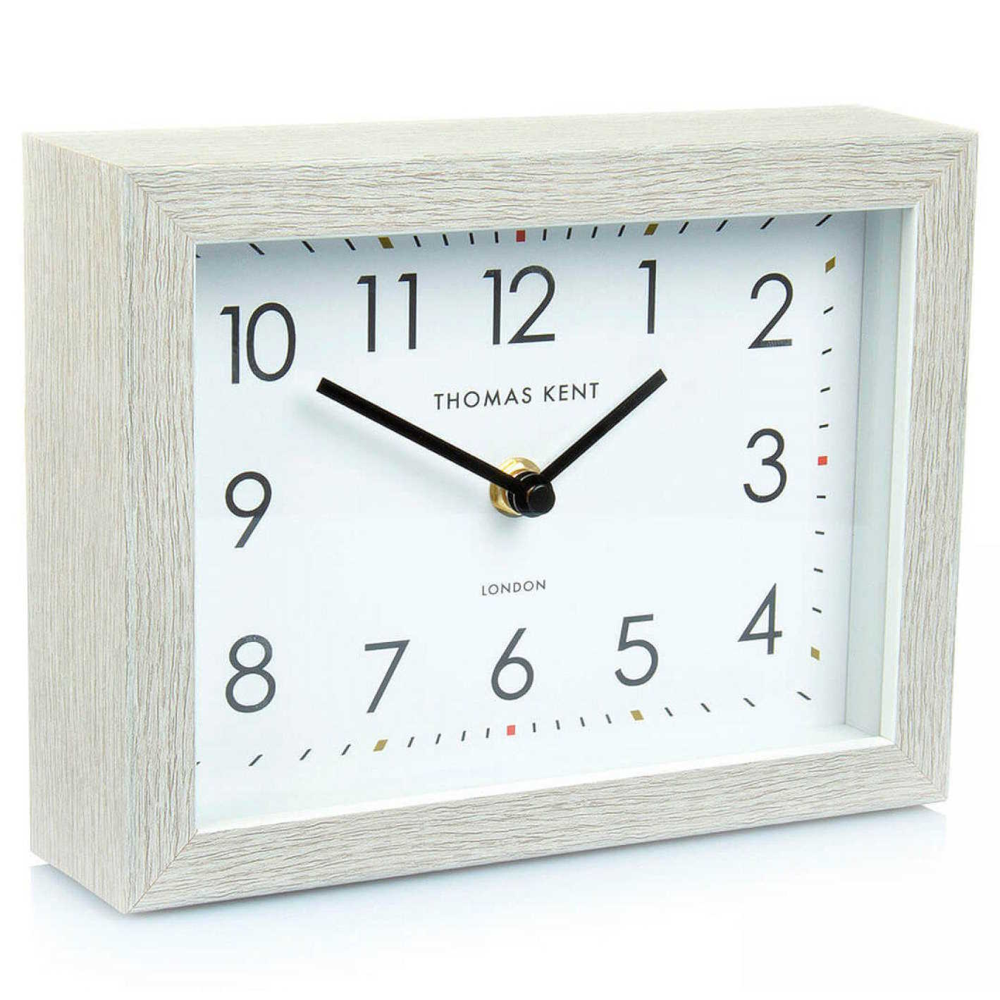 Thomas Kent Smithfield Rectangle Mantel Clock Silver Birch – Oh Clocks