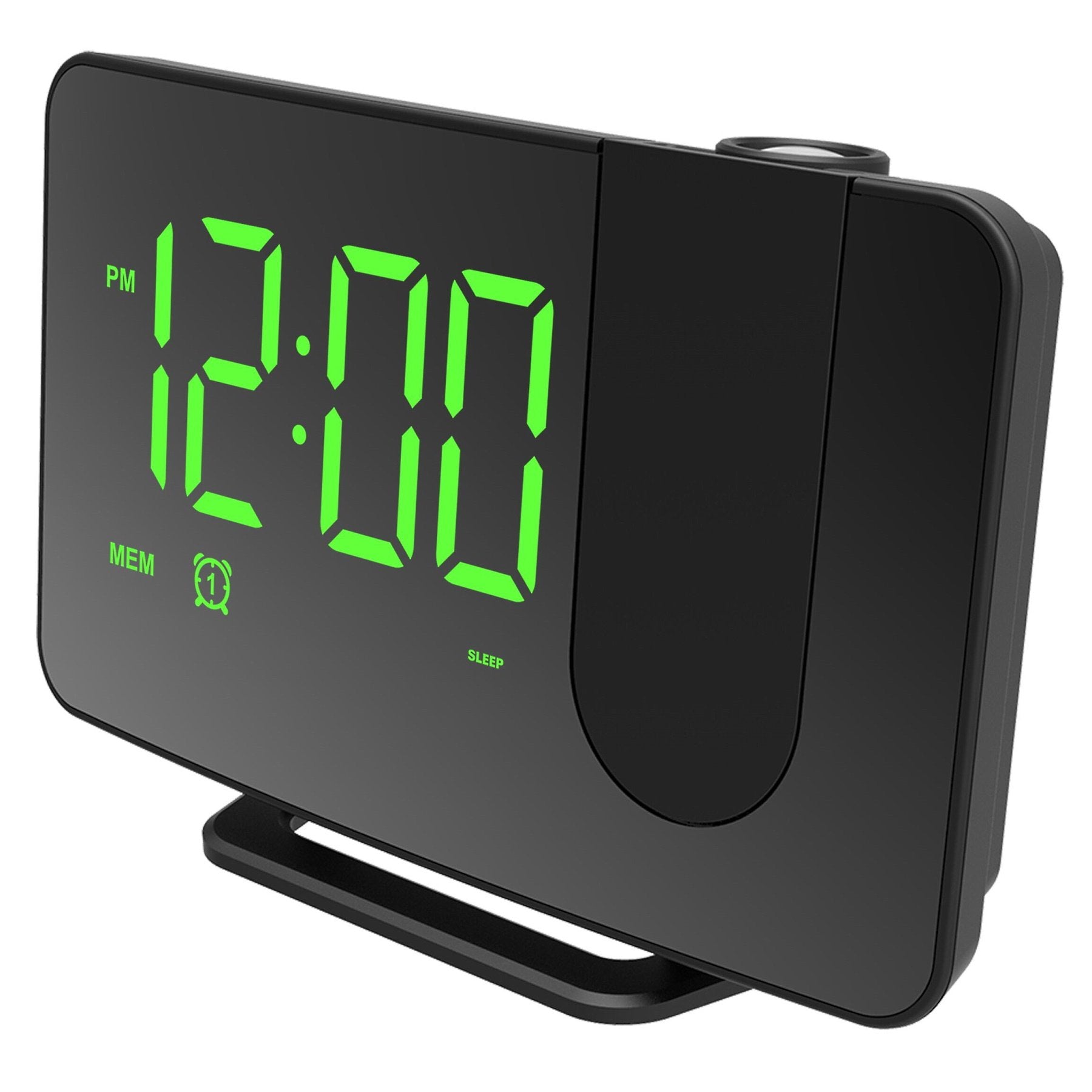 Adras Projector FM Radio USB Charging Digital Alarm Clock Green – Oh Clocks