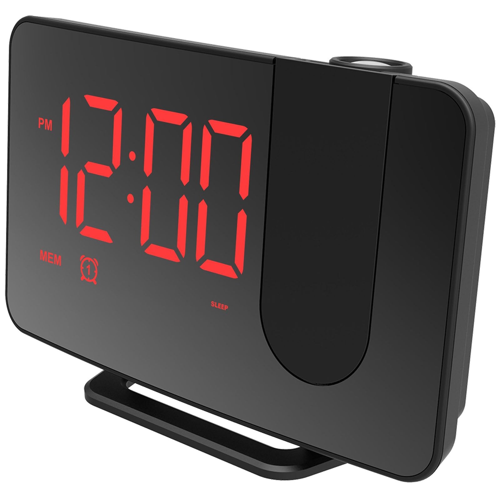 Adras Projector FM Radio USB Charging Digital Alarm Clock Red – Oh Clocks