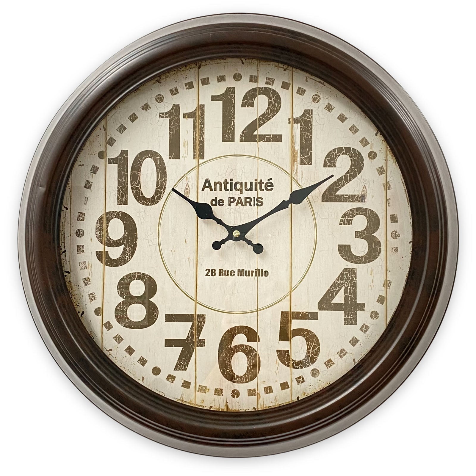Buy Antiquite De Paris Vintage Metal Wall Clock Black 46cm Online – Oh ...