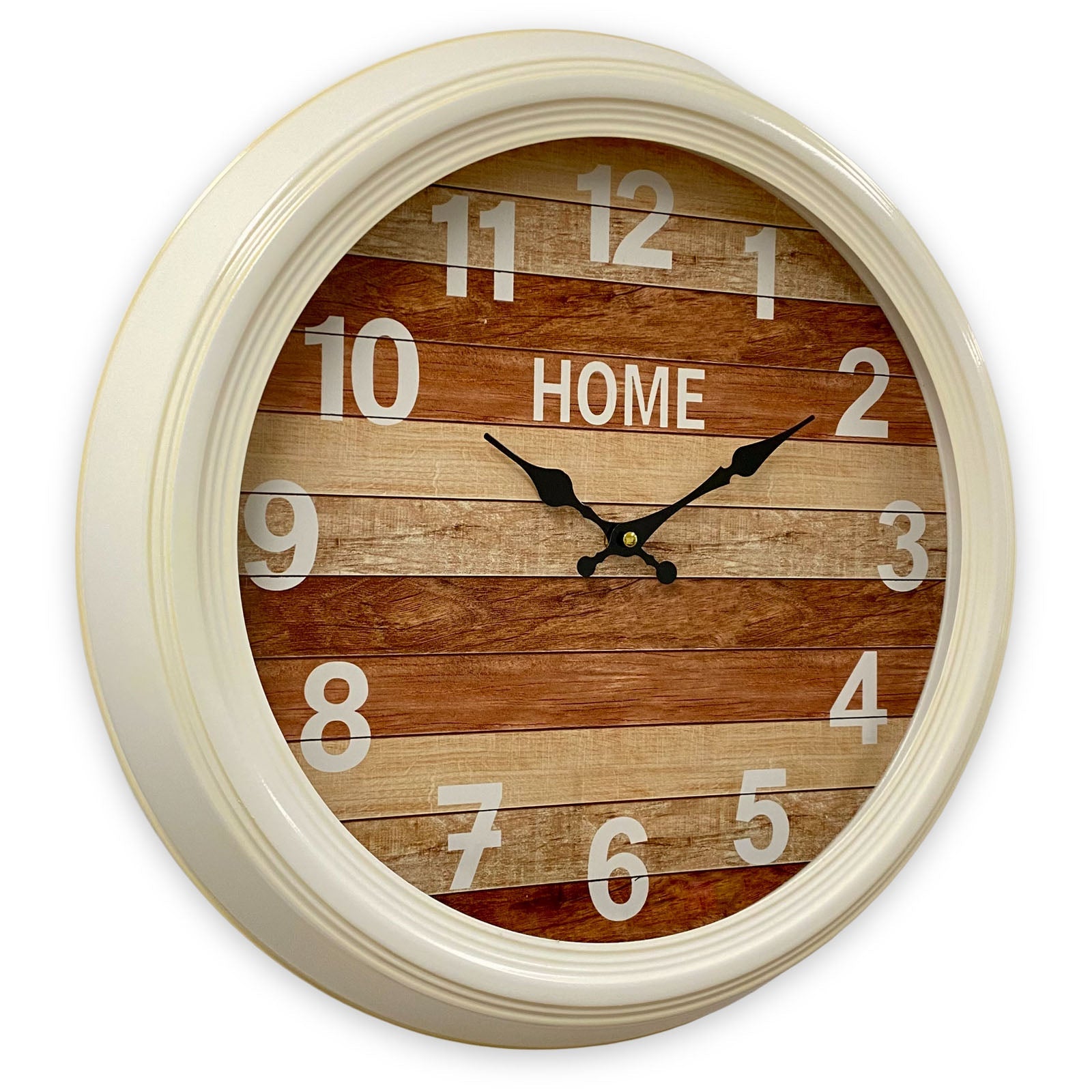 Buy Cozy Home Wooden Panel Metal Wall Clock 46cm Online – Oh Clocks