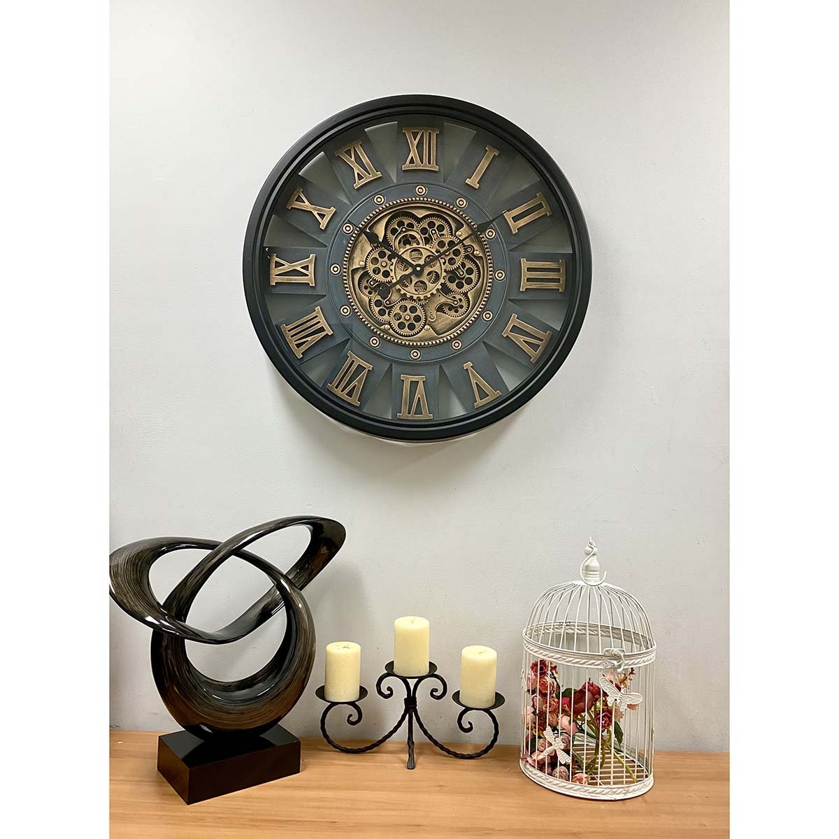 Buy Themis Metal Moving Gears Wall Clock 72cm Online – Oh Clocks