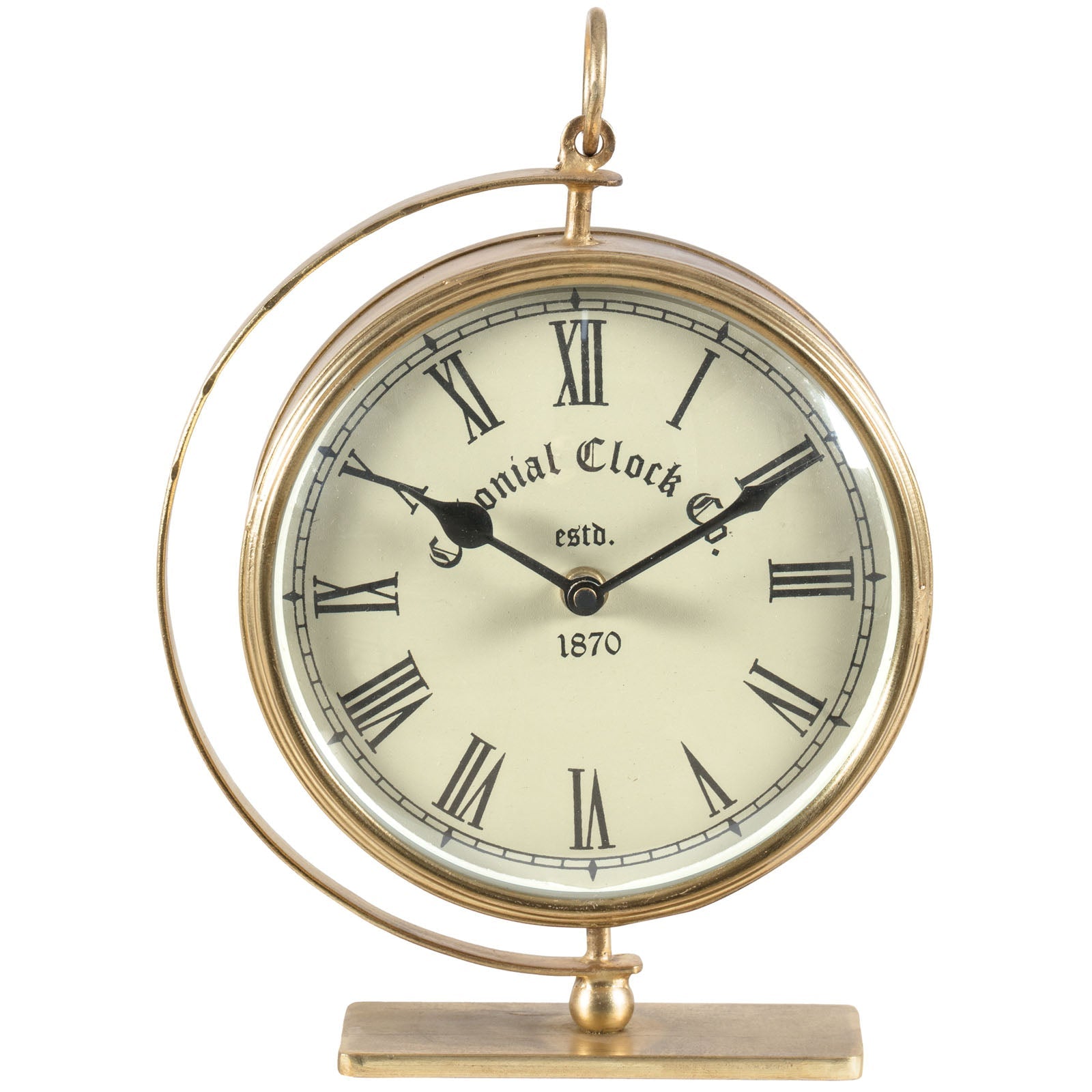 Buy Antique Gold Iron Framed Colonial Desk Clock 18cm Online – Oh Clocks